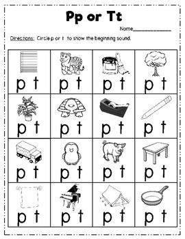 Phonics Beginning Sounds B D P And T By Teaching Simply Tpt