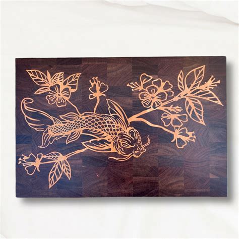 Inlaid Cutting Board Made In Usa By Brother In Wood Broinwood Cnc