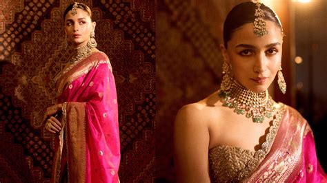 Alia Bhatts Unique Spin On A Century Old Saree With A Strapless