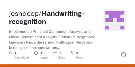 Github Joshdeep Handwriting Recognition Implemented Principal