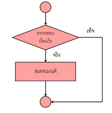 คำสั่งเลือกทำแบบทางเดียว C Language Programing