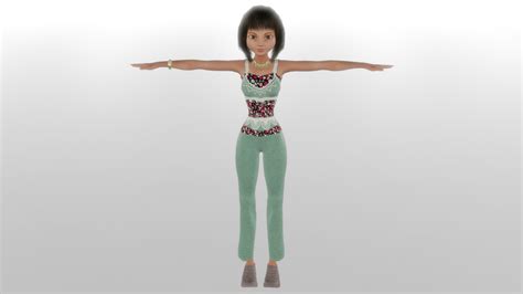 3d Cartoon 3d Rigged Cute Girl Character Model Model Turbosquid 2281070