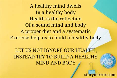 A Healthy Mind Dwells In Prabhakaran Vallath English None Quote
