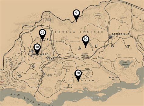 All 30 Dinosaur Bones Rdr2 Map