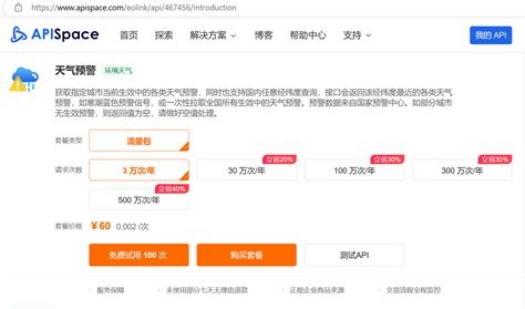 天气预警api详解 apispace
