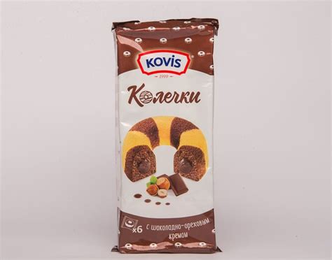 Колечки сдобные Kovis с шоколадно-ореховым кремом 240 г - купить в Баку ...