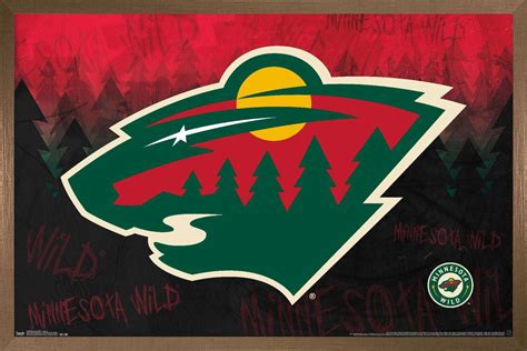 Nhl Minnesota Wild Logo 15 Wall Poster 22375 X 34 Framed
