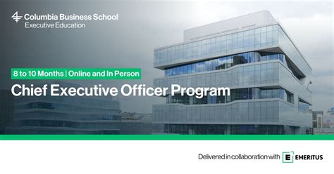 Chief Executive Officer Program Columbia Business School Executive