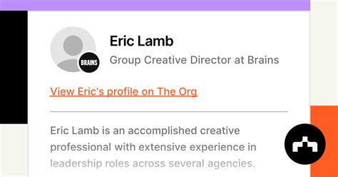 Eric Lamb Group Creative Director At Brains The Org