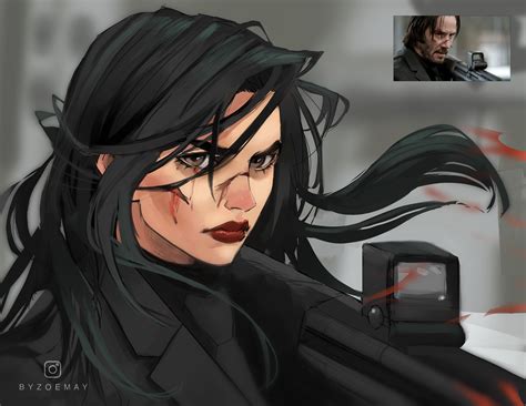 If John Wick Was A Female Assassin Some Comicy Fanart Rjohnwick