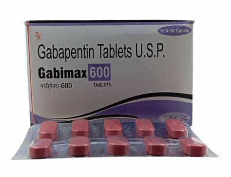 600mg Gabimax Gabapentin Tablets At Rs 1000 Box Gabapentin Tablet In