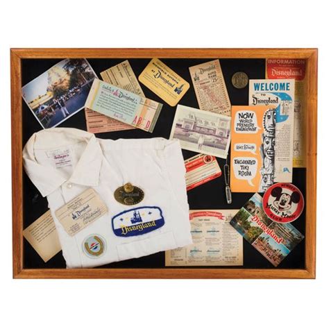 A Disneyland Custodial Guest Services Host Shadow Box Van Eaton