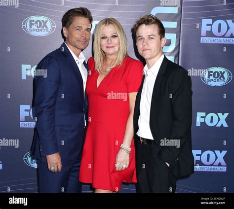 Rob Lowe Wife Sheryl Berkoff And Son John Owen Lowe Attending Fox
