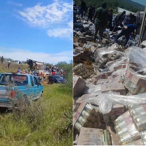 Se Desata Rapiña De Cerveza En Carretera De Sonora El Mitotero