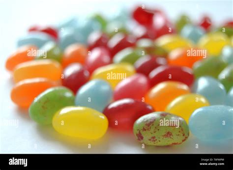 Assorted Sweet And Sour Colorful Jelly Beans Candies With Different