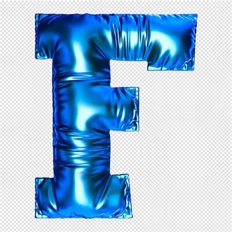 Una Gran Letra E Azul Con Un Material Brillante Archivo Psd Premium