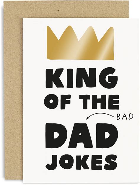 Old English Co Funny King Of Dad Jokes Birthday Card For