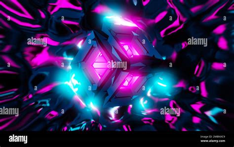 Energy Sci Fi Cube In Streams Of Light Vj Loop 3d Background