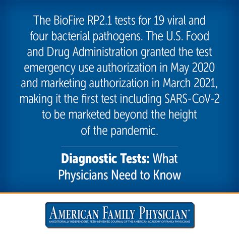 Biofire Respiratory Panel For The Detection Of Viruses And Bacteria Aafp