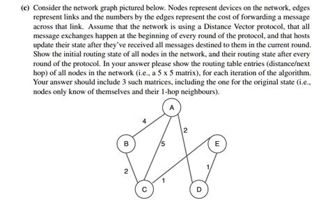 solved consider the network graph pictured below nodes represent