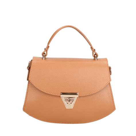 Дамска чанта от естествена кожа Lorela керемидено кафява Bagso