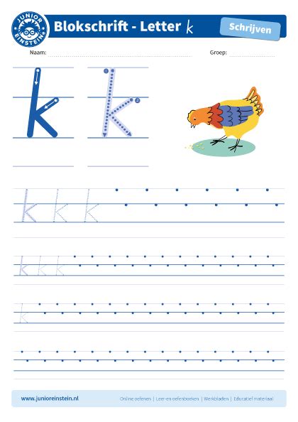 Blokletter J Tussen Schrijflijnen