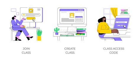 Online Teaching Features Isolated Cartoon Vector Illustrations Stock Vector Illustration Of