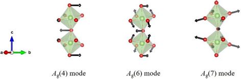 Schematic Lattice Vibrations Of Some Selected Modes The A G 4 Mode
