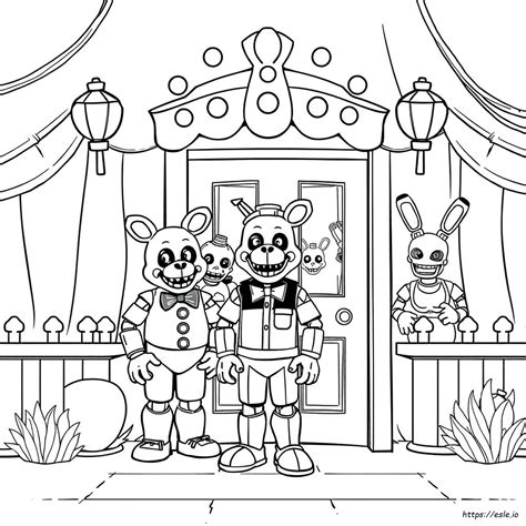 Kolorowanki Fnaf Security Breach Esle