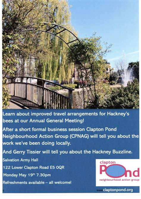 Its Happening Tomorrow The Clapton Pond Neighbourhood Action Group