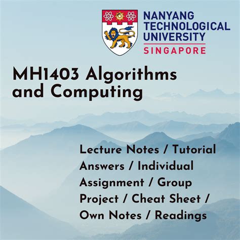 Mh1403 Algorithms And Computing 2 Igotnoteslah