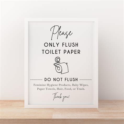 Sign Don T Flush Etsy Uk