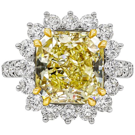 Gia Certified 404 Carat Radiant Cut Diamond Pave Halo Engagement Ring
