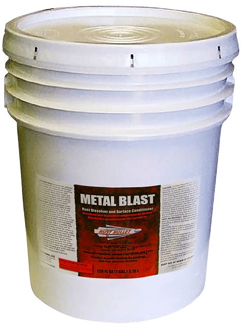 Rust Bullet Metal Blast Metal Cleaner Rust Dissolver And Rust Remover 5 Gallon Pail