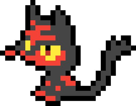 Litten Pixel Art Pokemon Litten Clipart Large Size Png Image Pikpng