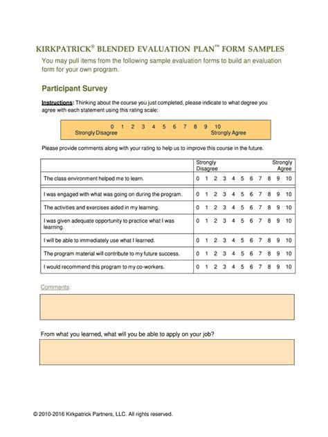 Kirkpatrick Questionnaire Pdf Fill Out And Sign Online Dochub