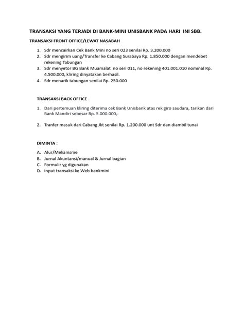 Transaksi Standalone Klas Dlc Pdf