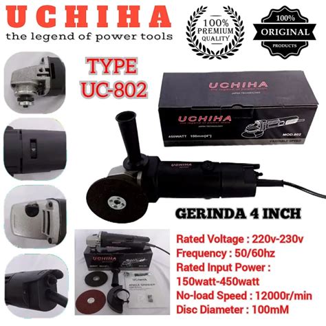 Gerinda Tangan Ukuran 4 Gerinda Listrik Uchiha Type 802 Varible