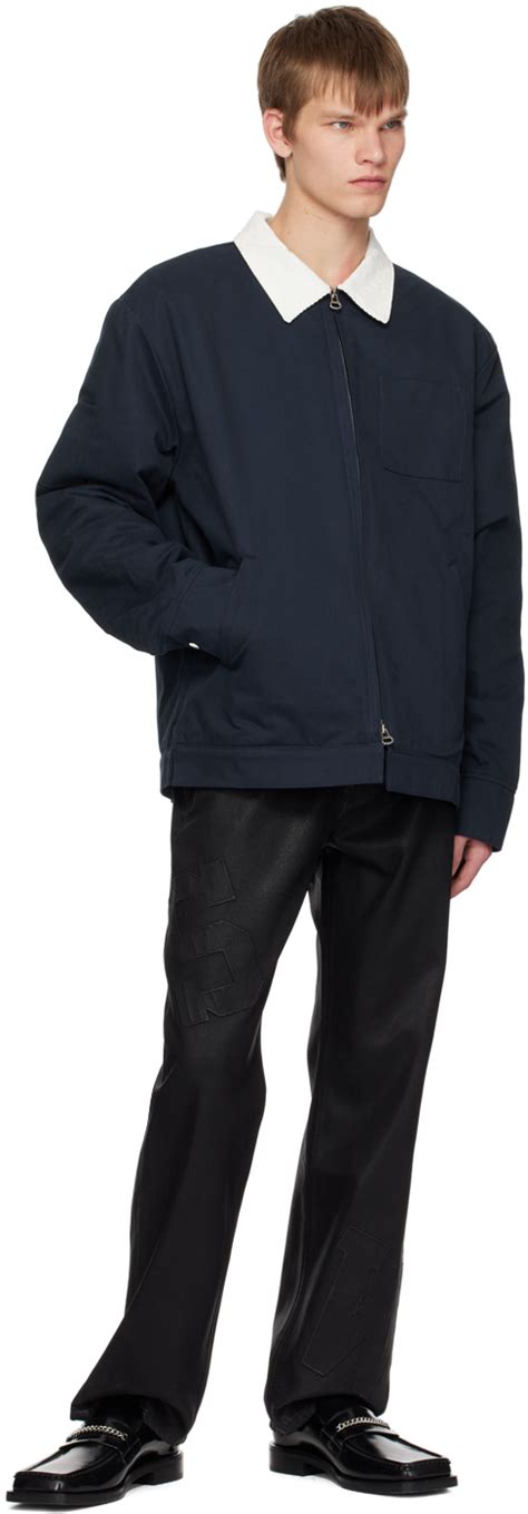 Saintwoods Navy Ricky Jacket 680 Ssense Lookastic