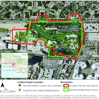 Project 23 Locality Map With An Arrow Indicating Box 13a La Brea Tar