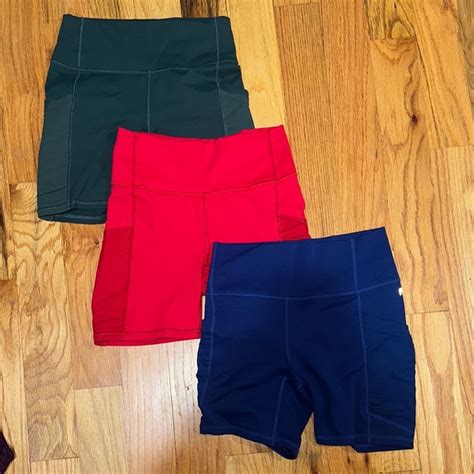 Fabletics Shorts Fabletics Womens Athletic Shorts Green Red And