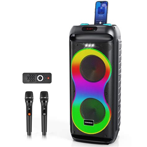 Huabao 40w Portable Pa Speaker System With 2 Wireless Microphones