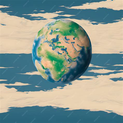 Una Imagen De Un Planeta Con La Tierra En El Centro Foto Premium