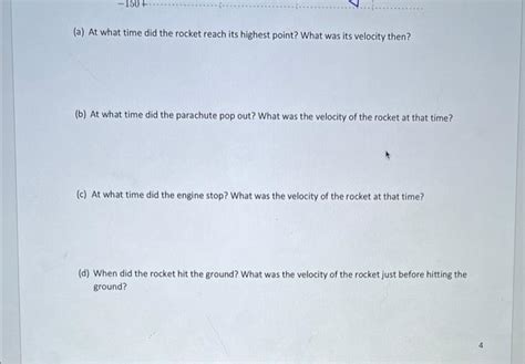 Solved A Model Rocket Is Launched And The Propellant Burns