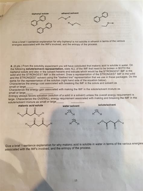 Solved Biphenyl Solute Ethanol Solvent Give A Brief