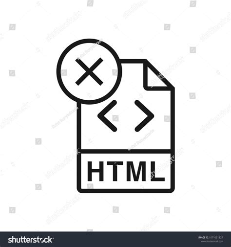 Html Delete Icon Stock Vector Royalty Free Shutterstock
