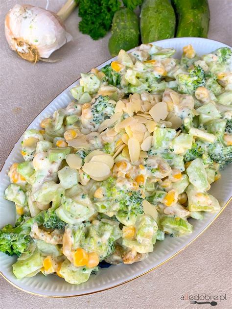 Zielona Sałatka Z Brokułem Ricette Con Verdure Ricette Verdure