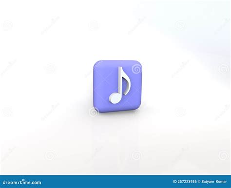 Eigth Note Symbol In 3d Render Illustration Image Stock Illustration