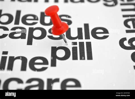 Push Pin On Pill Concept Stock Photo Alamy