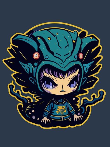 Premium Vector A Little Cute Monster In Chibi Artstyle Illustration